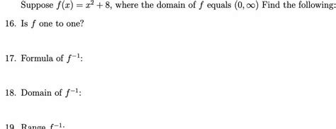 [answered] suppose f x x 8 where the domain of f equals 0 find the kunduz