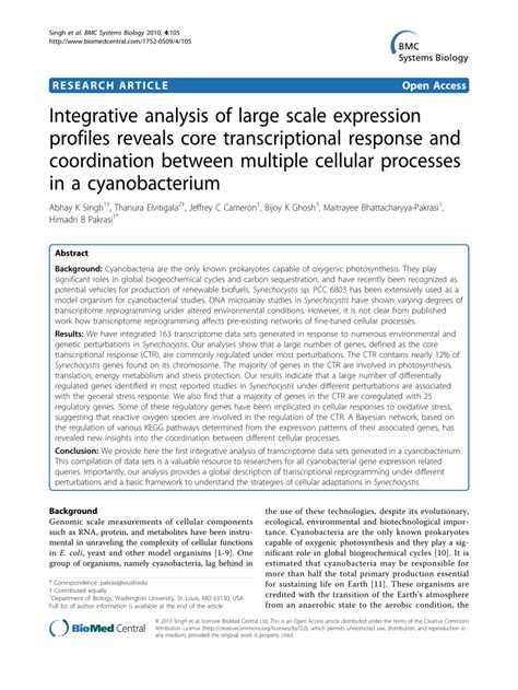 pdf integrative analysis of large scale expression profiles reveals