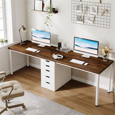 Latitude Run® 78 7 Inches Two Person Computer Desk With 5 Drawers And Reviews Wayfair