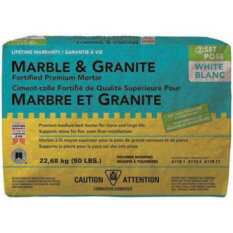 CUSTOM BUILDING PRODUCTS INC CMGMM50 Mortar White Powder 50 Lb Bag