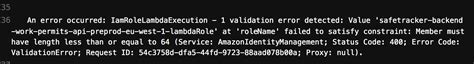 Too Long Execution Role Name · Issue 8924 · Serverlessserverless · Github