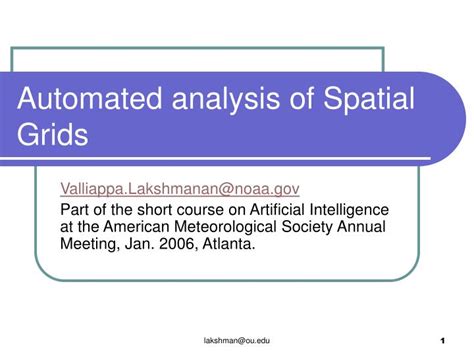 Ppt Automated Analysis Of Spatial Grids Powerpoint Presentation Free Download Id829518