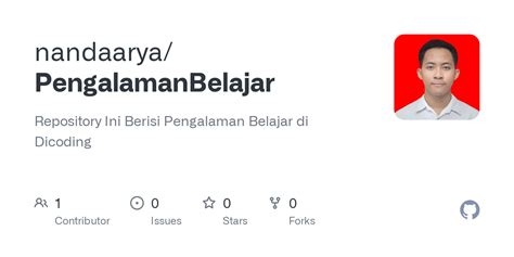 Github Nandaarya Pengalamanbelajar Repository Ini Berisi Pengalaman