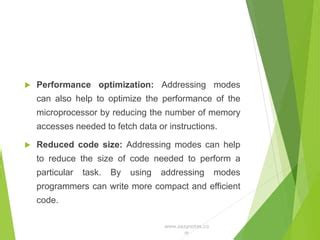 Microprocessor Unit Addressing Modes Of Ppt