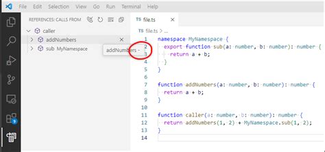 Call Hierarchy Tooltip Has Dash When There Are No Details To