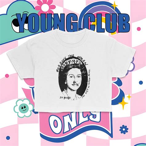 Jual Youngclub Crop Top Sex Pistols God Save The Queen Combed Single
