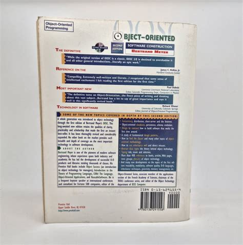 Objected Oriented Software Construction Bertrand Meyer Livro