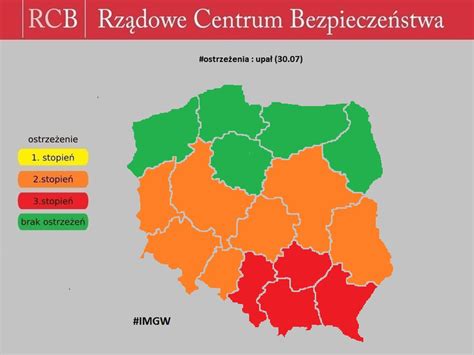 Rządowe Centrum Bezpieczeństwa oraz IMGW ostrzegają przed upałami