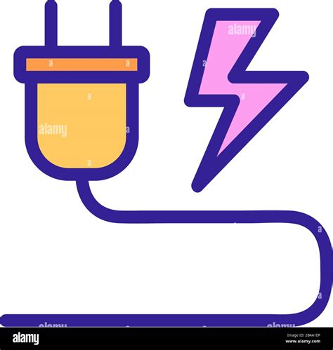 Electric Socket Connector Icon Vector Isolated Contour Symbol