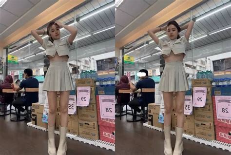 เกินต้าน สาวอัดคลิปมัดผมในมินิมาร์ท ทำผู้ชมใจหายแว้บ หนุ่มในร้านยัง