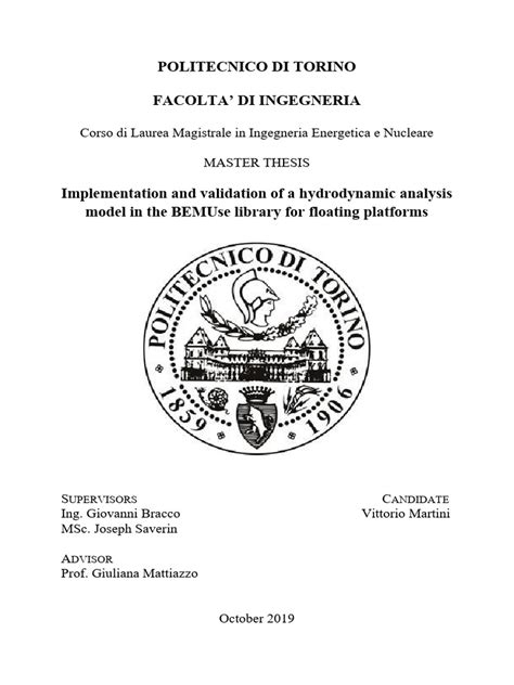 Implementation And Validation Of A Hydrodynamic Analysis Pdf Wind