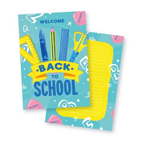 Plantilla De Tarjeta De Regreso A La Escuela Vector Gratis