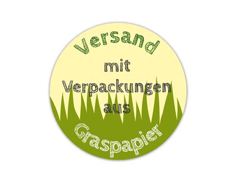 Verpackungsetiketten Rund Versand Mit Verpackungen Aus Graspapier