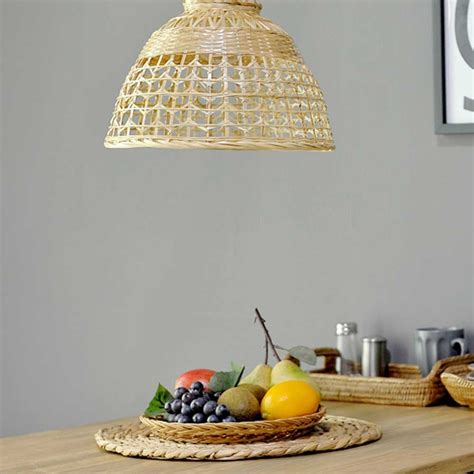 라탄 대나무 전등갓 조명커버 주방 식탁 팬던트등 캠핑조명 감도 깊은 취향 셀렉트샵 29cm