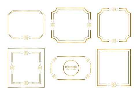 이중 사각형 프레임 템플릿 이중 선 프레임 초안 요소 기하학적 벡터 일러스트 레이 션 프리미엄 벡터