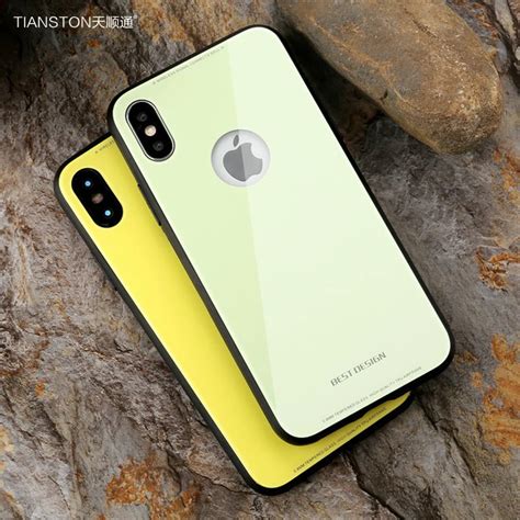 Tempered Glass Case For Iphone X 7 8 Plus 10x Back Cover Tpu Frame Hard