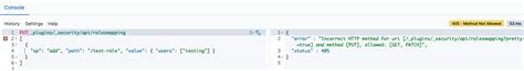 Invalid Method For PATCH Plugins Security Api Rolesmapping Issue Opensearch