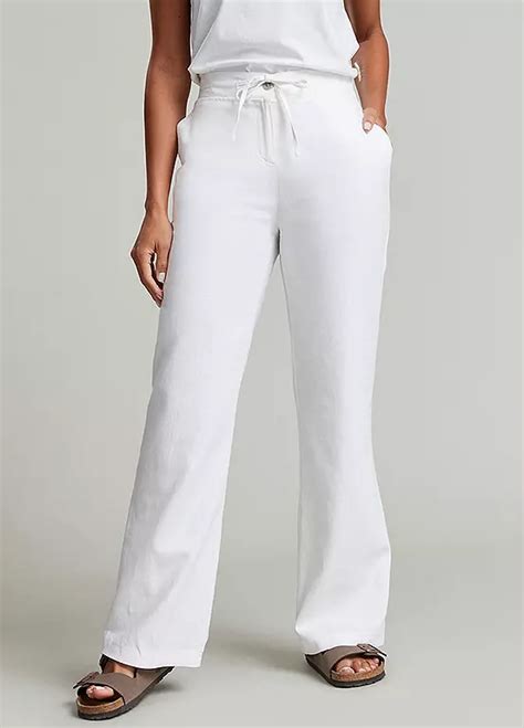 Freemans White Linen Trousers Kaleidoscope