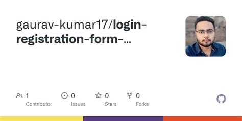 Github Gaurav Kumar Login Registration Form Javascript