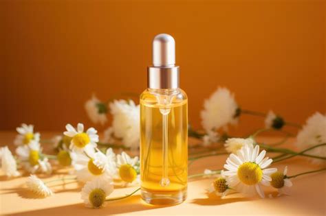 Hydrating Serum For Skin Yellow Pastel Backdrop Premium Ai Generated