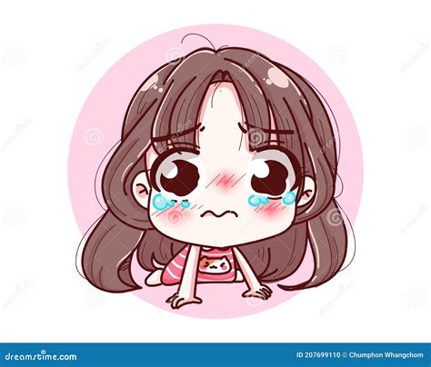 Sad Girl Feeling Pity About Fluffy Hare Toy With Bandaged Paw Vector