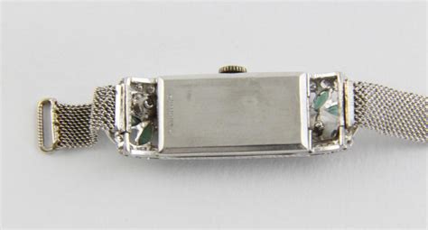 Antique Ladys Platinum Emerald And Ruby Plymouth Cocktail