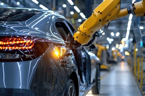 Automated Precision Factory Scene With Robotic Arms Performing Seamless Tasks Advanced