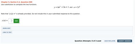Solved Chapter 5 Section 52 Question 009 Use Substitution