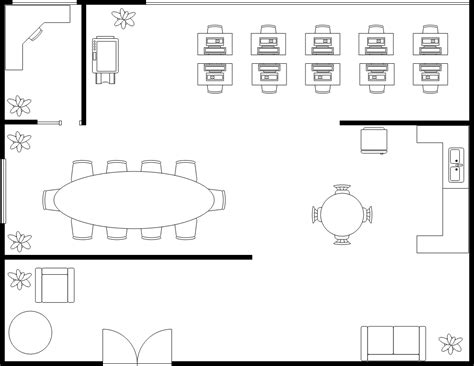 小型辦公室平面圖 平面圖 Template