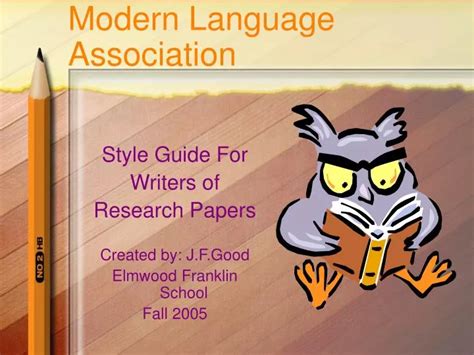 Ppt Modern Language Association Powerpoint Presentation Free