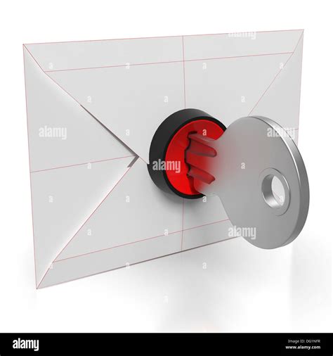 Envelope And Key Showing Safe And Secure Email Stock Photo Alamy
