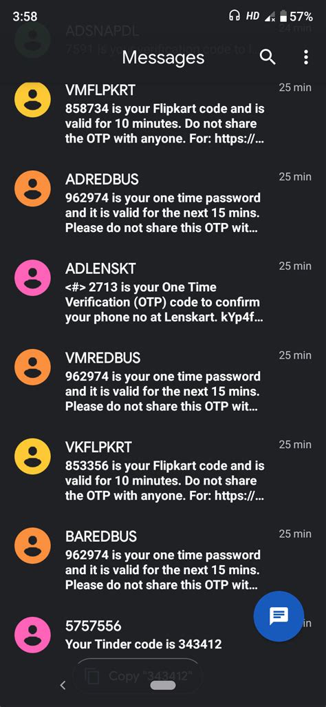 I Have Received Otp Messages From Flipkart Redbus Etc Is My Phone Hacked Android Community