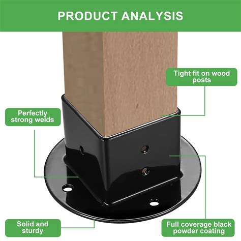 2pcs Floor Flange Post Base 50x50 Mm Post Anchor Heavy