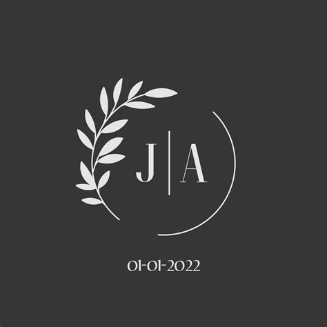 Initial Letter Ja Wedding Monogram Logo Design Inspiration 15611359