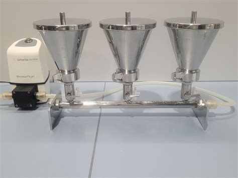 Microsart 3 Station Filtration System With Sartorius E Jet Pump Used