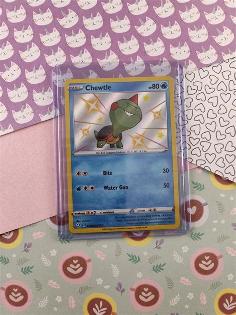 Pokemon Tcg Rare Chewtle Shining Fates Shiny Vault Holo Card Sv028 Sv1