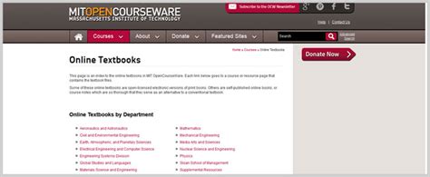 Free Online Textbooks By Mit Opencourseware