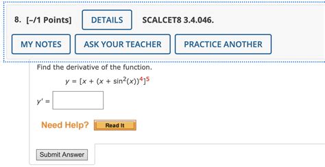 Solved Points Find The Derivative Of The Function Chegg Com