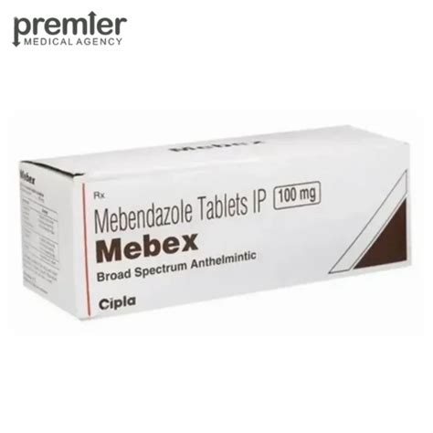 Mebendazole 100 Mg Tablet Mebex At Rs 17 40 Stripe Anti Infective