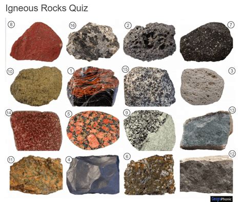 Igneous Rocks Quiz Igneous Rock Igneous Geology Rocks Mineral