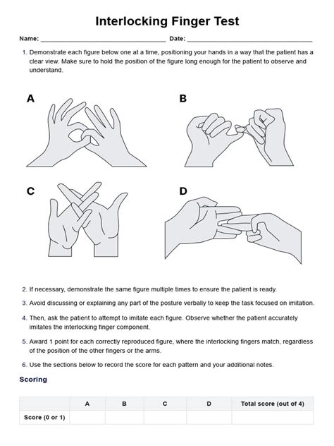 Interlocking Finger Test Pdf