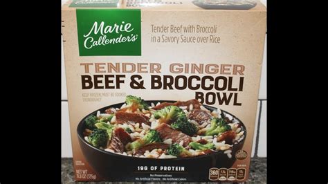 Marie Callenders Tender Ginger Beef And Broccoli Bowl Review Youtube