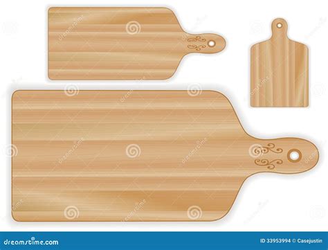 Oak Wood Butcher End Grain Chopping Block Board Cartoon Vector
