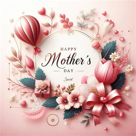 Premium Photo Elegant Happy Mothers Day Sweet Background Design