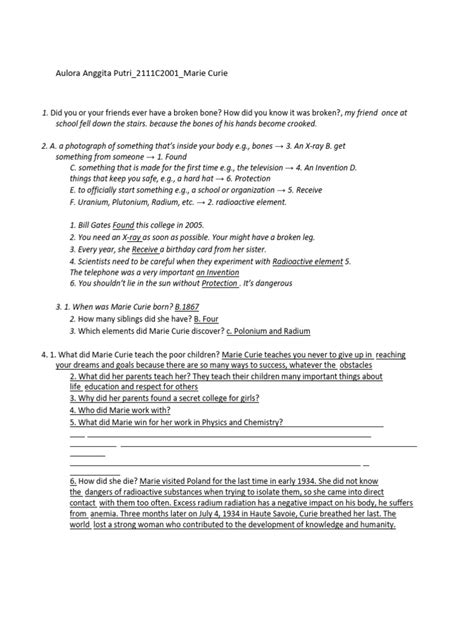 Aulora Anggita Putri2111c2001marie Curie Pdf