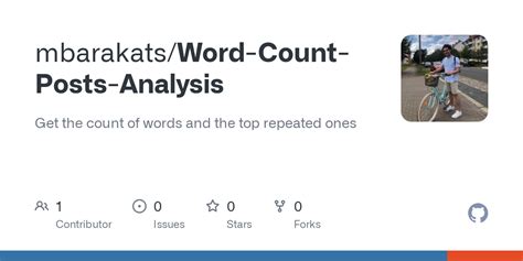 Github Mbarakats Word Count Posts Analysis Get The Count Of Words And The Top Repeated Ones