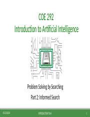 Informed Search Algorithms Optimizing Problem Solving Course Hero