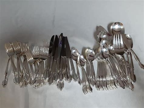 70 Piece Is Precious Mirror Silverplate Flatware Set For 12 Etsy