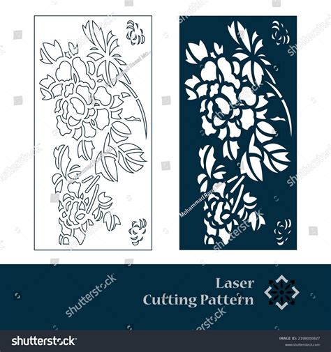 Laser Cnc Cut Pattern Vector Template Stock Vector Royalty Free