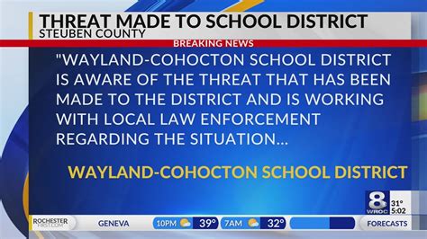 wayland cohocton csd cancels classes after social media threat youtube